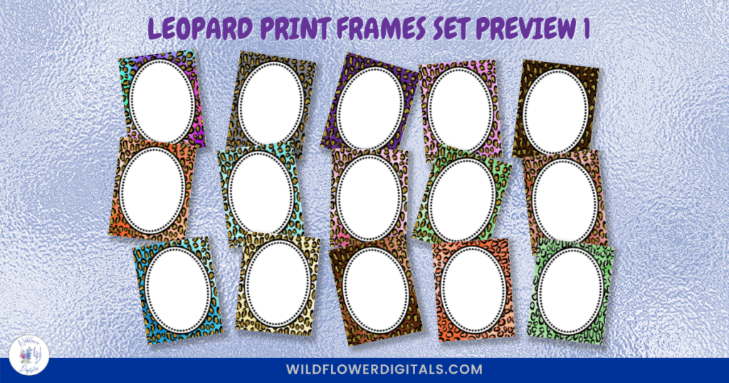 Leopard Print Frames Set - Wildflower Digitals